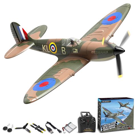 Volantexrc Rc Plane Spitfire Fighter 4ch Remote Control Airplane Rtf
