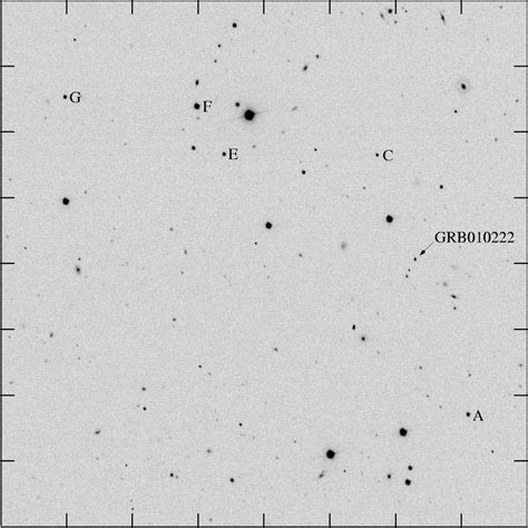 Grb010222 25m Telescope R Image The Image Is 8 Arcmin Square With