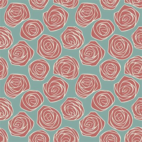 Premium Photo Rose Tile Pattern Floral Design Tilework Patterned