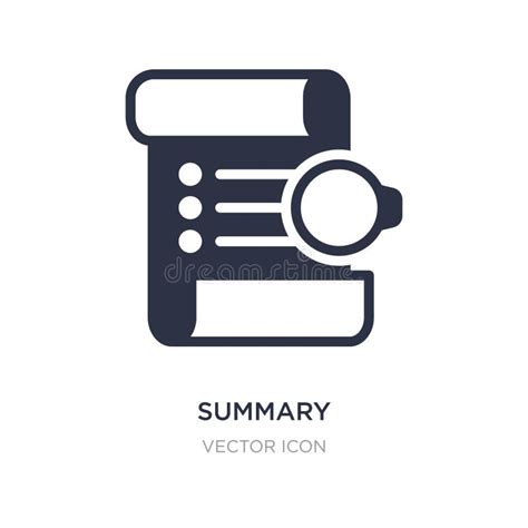 Summary Icon On White Background Simple Element Illustration From