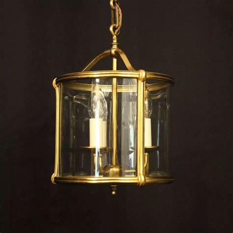 French Gilded Bronze Convex Hall Lantern In Antique Lanterns