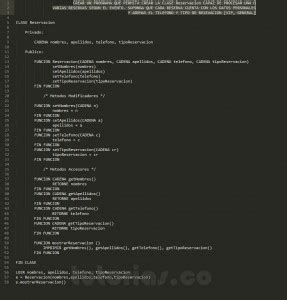 POO Pseudocodigo Clase Reservacion Tutorias Co