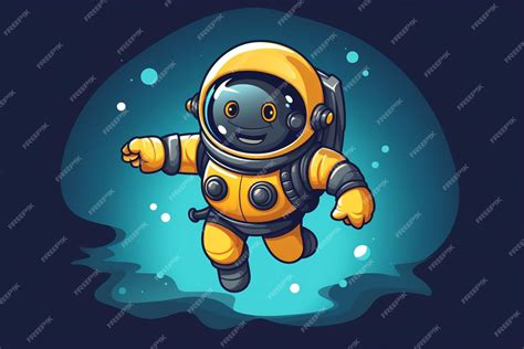 Premium Photo Vector Cute Astronaut Floating In Space Cartoon Vector
