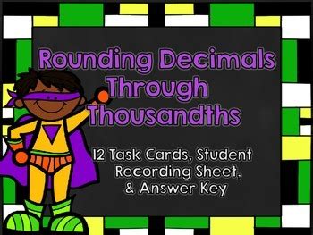 Rounding Decimals Task Cards Set Two Task Cards By Allison Harig