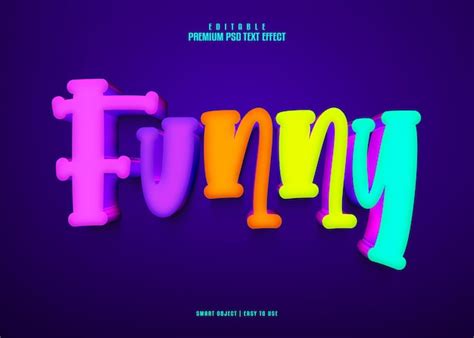 Premium PSD Funny Fully Editable Premium Psd 3d Text Effect