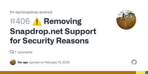 Removing Snapdrop Net Support For Security Reasons Issue 406 Fm