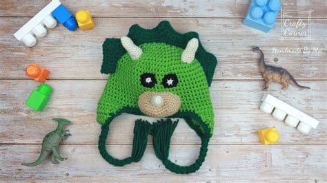 Crochet Dinosaur Hat Tutorial
