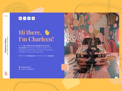 vertical navigation landing page by charleen firlus on dribbble