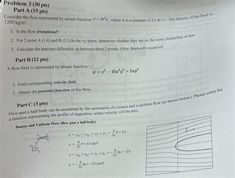Solved Problem Pts Part A Pts Consider The Flow Chegg
