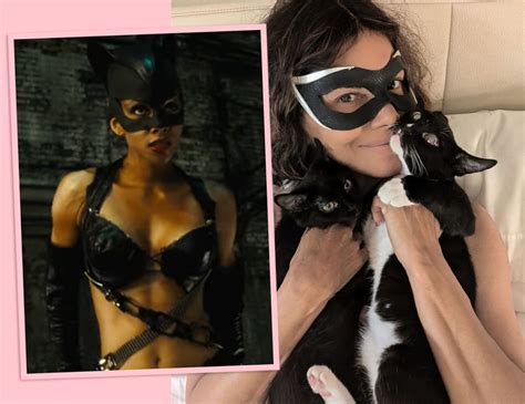 Halle Berry Goes Topless To Celebrate Catwoman Look Perez Hilton