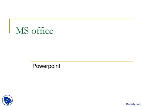 Introduction To Powerpoint Part 1 Presenting Your Report Lecture Slides