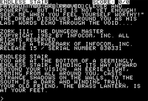 Zork III The Dungeon Master Apple II Games Database