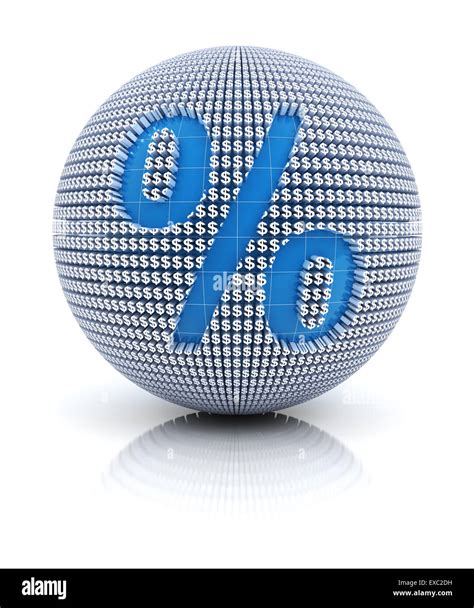 Percentage Icon On Globe Formed By Dollar Sign Stock Photo Alamy