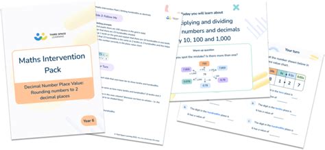 Free Maths Intervention Pack Decimal Place Value