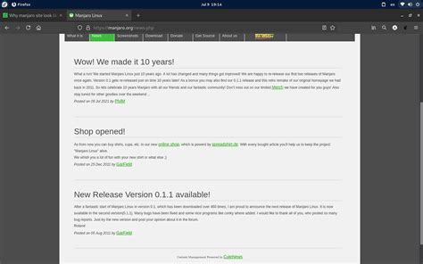 Why Manjaro Site Look Like This Manjaro Org Manjaro Linux Forum