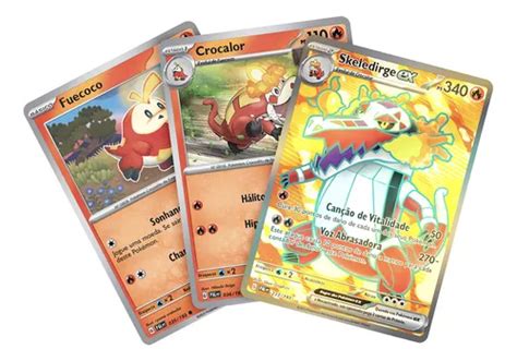 Kit Carta Pokémon Skeledirge Ex Full Art Crocalor Fuecoco