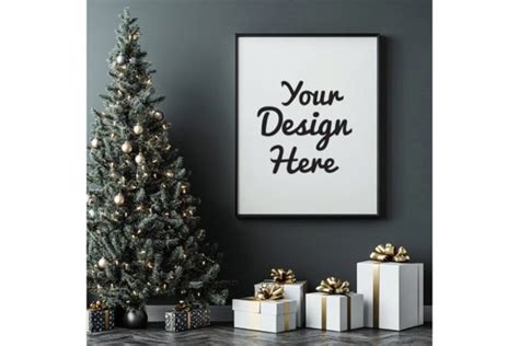 Christmas Wall Art Frame Mockup Graphic By Design And Mockup Store 24