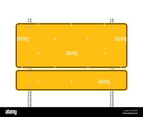Blank Yellow Road Signs Vector Illustration Stock Vector Image And Art