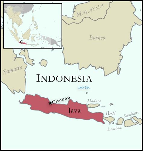 Map Cirebon Java Indonesia — Tad Tribal Art