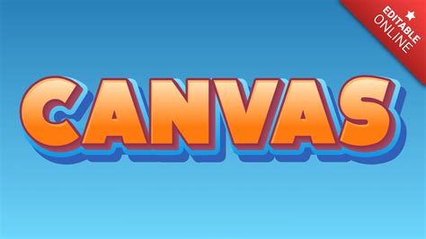 Canvas 3d Videospel Oranje Blauw Tekst Effect Generator
