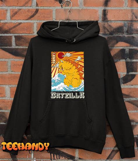 Catzilla Funny Cat Design Funny Cat Cloth Cat Lovers T Shirt