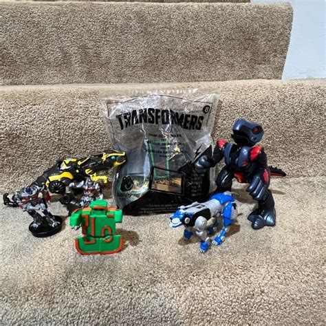 Hasbro Toys Lot Of 7 Figure Transformers Glasses Optimus Prime Dino