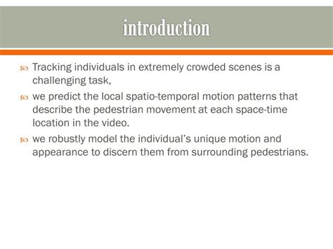 ppt tracking with local spatio temporal motion patterns in extremely