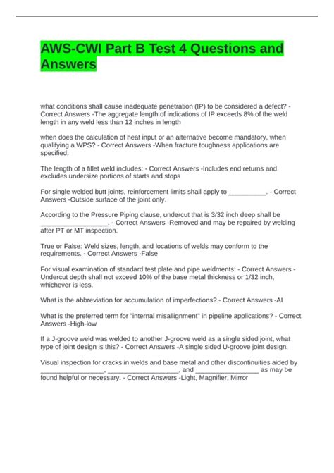 AWS CWI Part B Test 4 Questions And Answers CWI Stuvia US