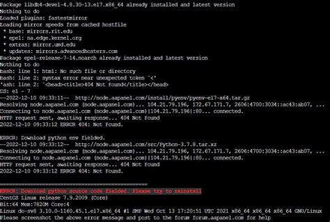 error download python source code fielded aapanel free hosting