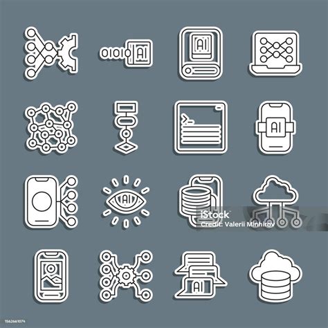 Atur Garis Database Cloud Koneksi Cloud Jaringan Ai Kecerdasan Buatan