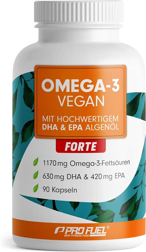Omega 3 Vegan Forte 90 Kapseln 2000 Mg Algenöl Pro Tag