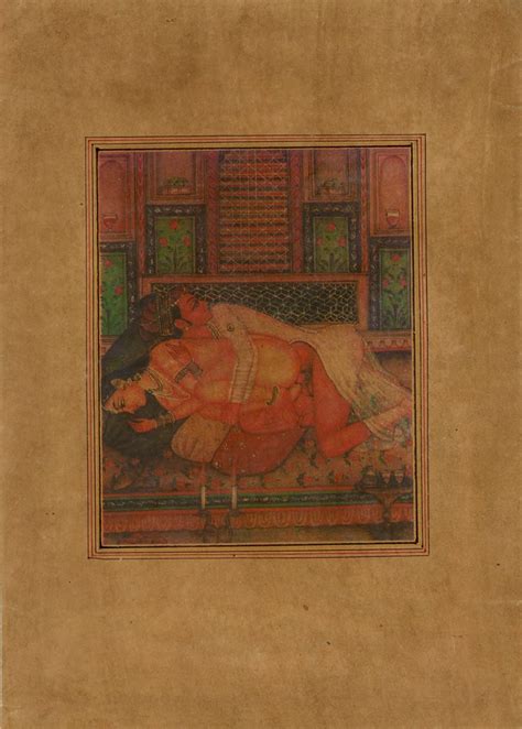 Lot Antique Kamasutra Indian Drawing