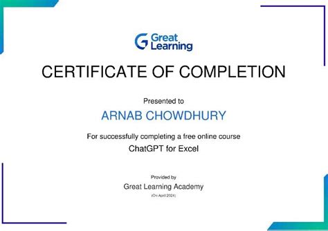 chatgpt excel chatgptforexcel greatlearningacademy glacertificate