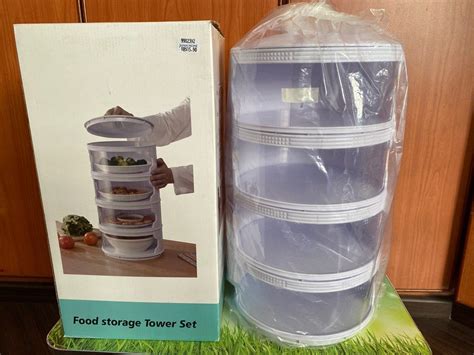 Stackable Food Storage Tower 4 Layer Tv And Home Appliances Kitchen