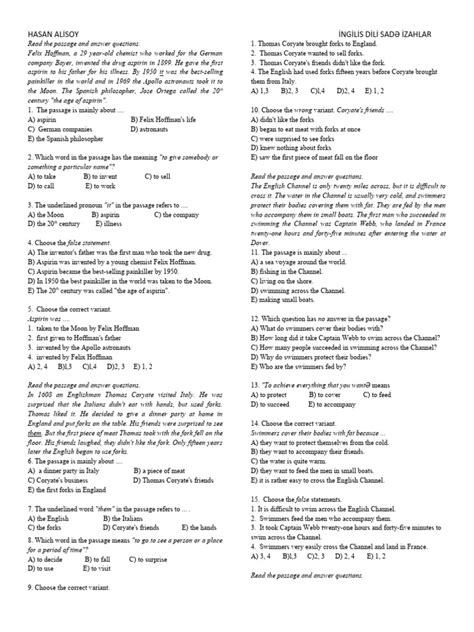 Read The Passage Test Toplusu 2014 Pdf Halloween Chocolate