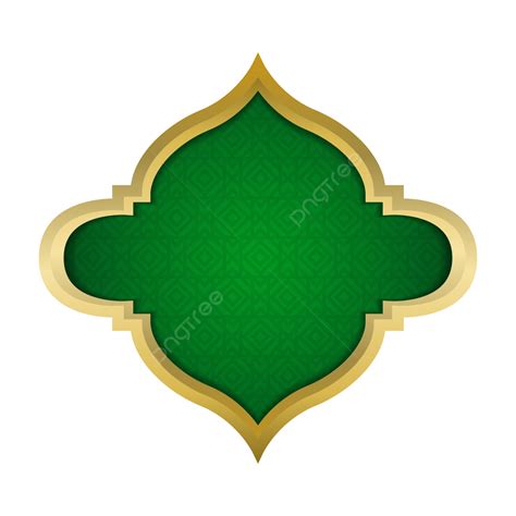 이슬람 스타일 텍스트 레이블 이슬람 라벨 이슬람 국경 골드 라벨 Png 일러스트 및 벡터 에 대한 무료 다운로드 Pngtree