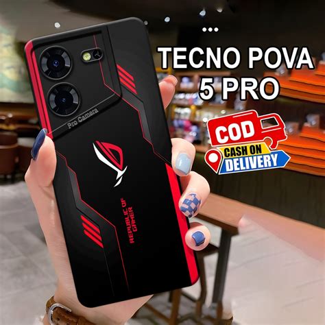 Jual Softcase Tecno Pova 5 Pova 5 Pro Terbaru Motif Cover Rog Gaming Case Anti Slip Casing Rog