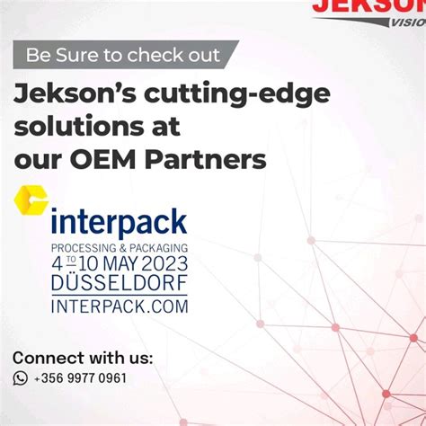 Jekson Vision On Linkedin Jeksonvision Interpack2023 Jekson Visioninspection Packaging