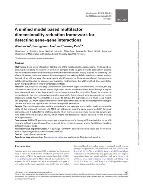 Pdf A Unified Model Based Multifactor Dimensionality Reduction