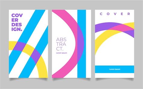 Premium Vector Abstract Line For Cover Design Colorful Template