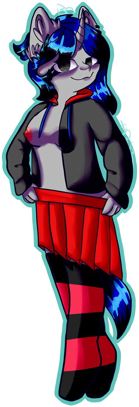 Questionable Artist Trr Bc Oc Oc Only Unicorn Anthro Blue Hair Breasts