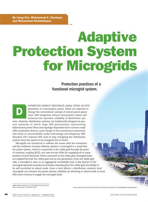 Pdf Adaptive Protection System For Microgrids Protection Practices