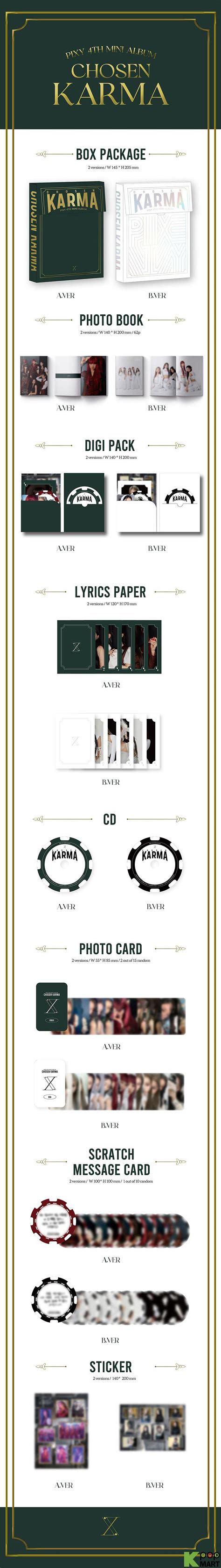 PIXY Mini Album Vol 4 CHOSEN KARMA Random KPOPMART