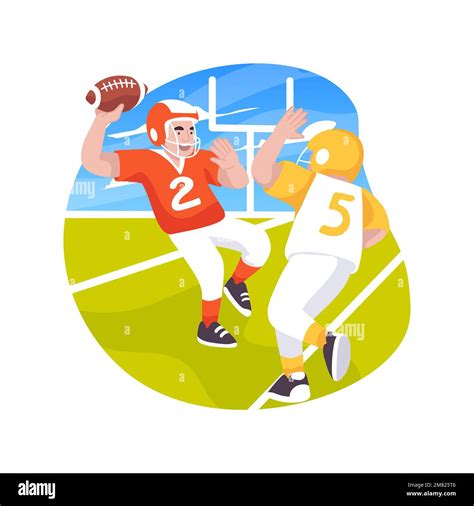 American Football Isolated Cartoon Vector Illustration Stock Vector