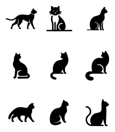 Premium Vector Minimalist Cat Silhouette Vector Collection