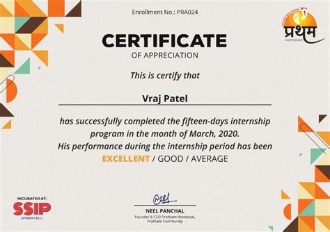 Vraj Patel On Linkedin Internship