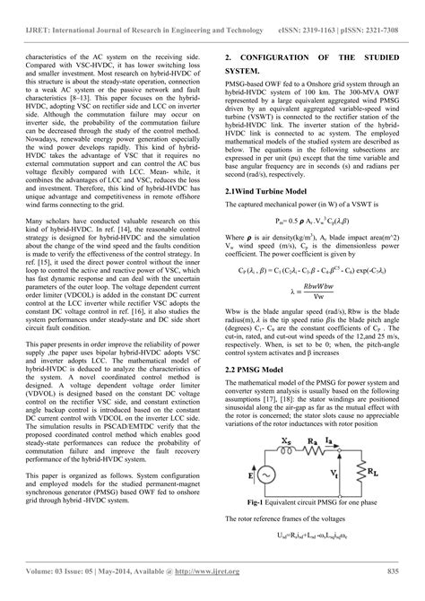 Anlysis Of A Pmsg Based Offshore Wind Farm Fed To A Onshore Grid Through Hybrid Hvdc System Pdf