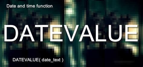 Datevalue