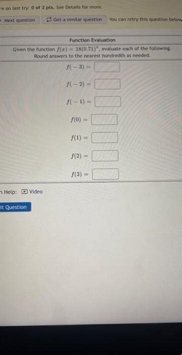 Solved Function Evaluation Given The Function
