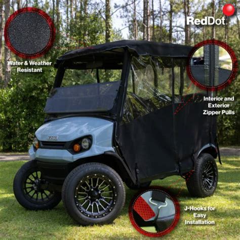 Red Dot Premium Black Allguard Stain Resistant Golf Cart Enclosure For